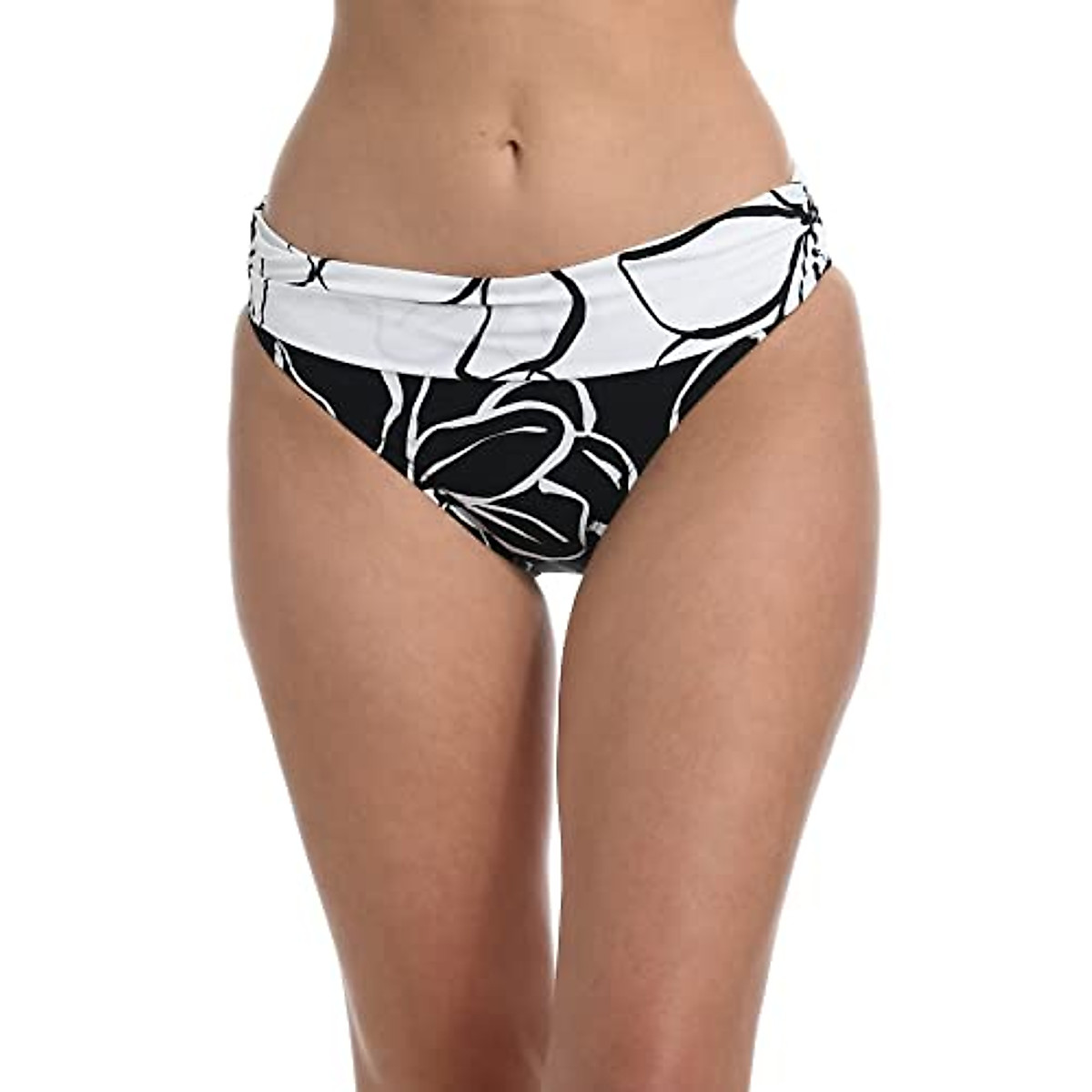 La Blanca Women's Shirred Band Hipster Bikini Swimsuit Bottom, Black//Moonlit Silhouette, 8