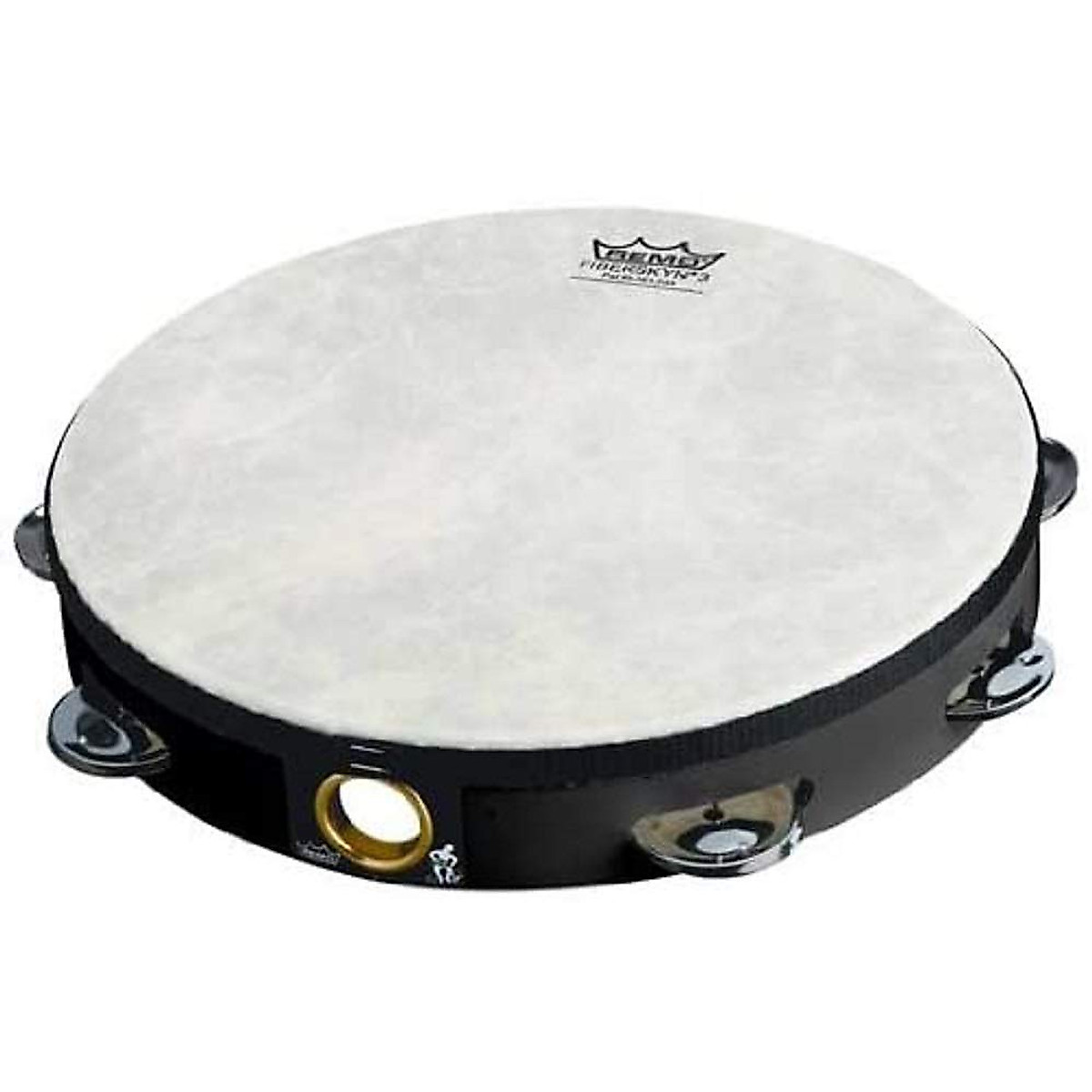 Remo Fiberskyn Tambourine - Quadura Black, 10"