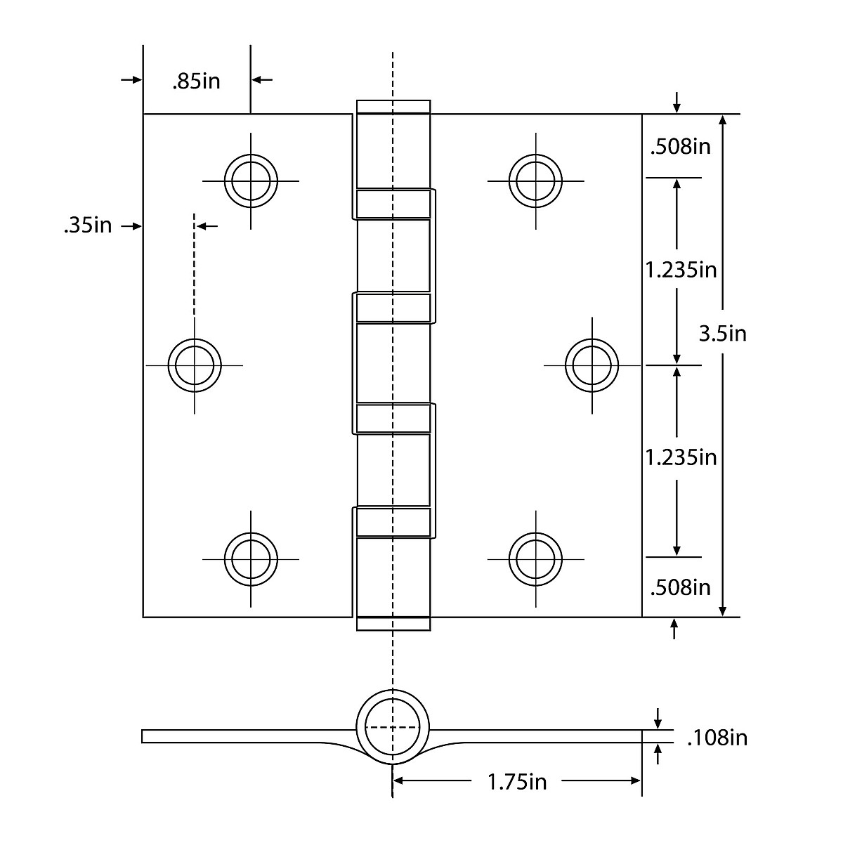 Haidms 3Pack 304 Stainless Steel Silver Ball Bearing Hinges Heavy Duty Door Hinges Brushed Nicekel 3.5 * 3.5 inch Door Hinge Brushed Nickel Door Hinges Interior Door Hinges with Square Corner