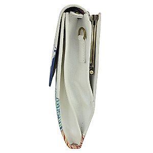 Anna by Anuschka Women’s Hand-Painted Genuine Leather Flap Organizer - Floral Melody