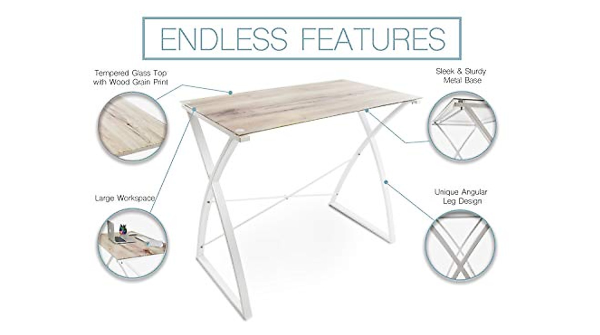 Stand Steady Joy Standing Desk - Modern Glass Design