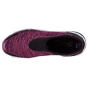 Propet Women's TravelActiv Slip-On Sneaker, Berry Heather, 8 X-Wide US