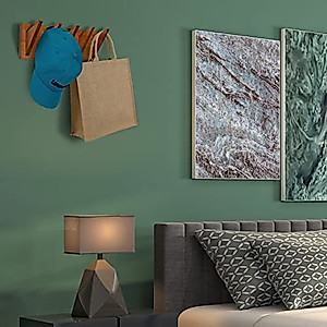 NHZ Wall Mounted Coat Rack, Coat Rack Hooks Set 2, Coat Rack Wall Mount Heavy Duty Wooden for Closet Room, Bathroom, Bedroom. (Brown)