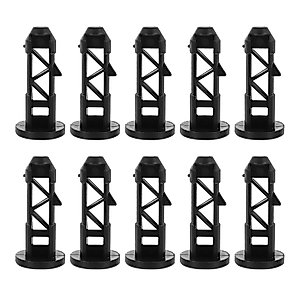Garneck 10pcs Black Plastic Trash Can Lid Plugs