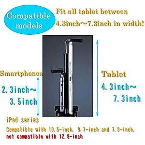 Nanmara Car Mount for iPad Tablet & Smartphone Clip Holder for Sun Visor