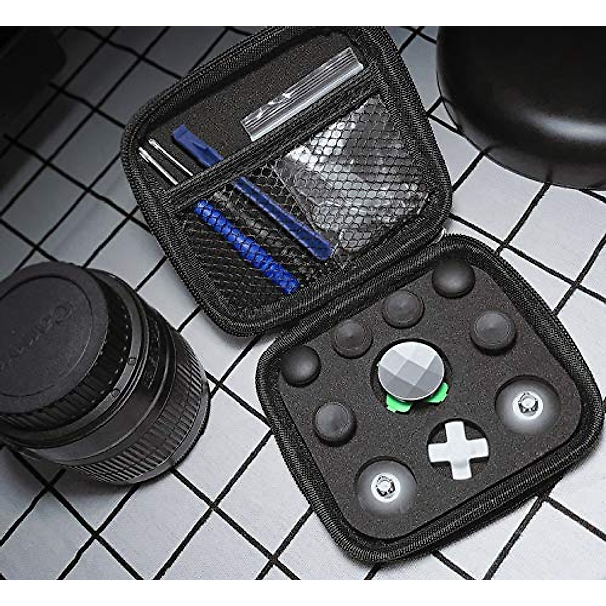 AQIDAP Elite Kit for Xbox One Elite Controller Accessory (6 Different Metal Analog Sticks - 4 Paddles - 2 D-Pads - and 2 Magnetic Base Xbox One Elite Controller Replacement Parts)