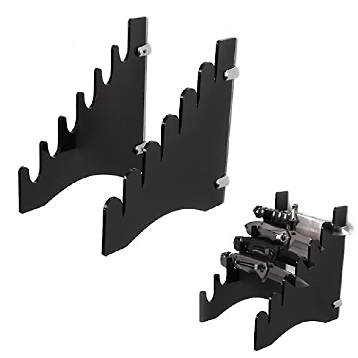 Dagger Wall-Mounted Knife Holder Acrylic Knife Collection Display Stand Fixed Blade Holder For Knife And Dagger Organizer (Black)