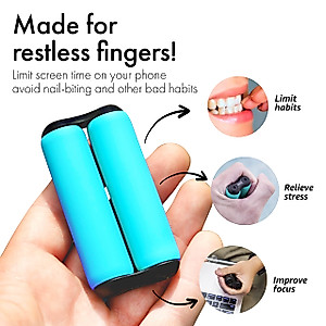 ONO Roller - Handheld Fidget Toy for Adults | Help Relieve Stress, Anxiety, Tension | Promotes Focus, Clarity | Compact, Portable Design (Junior Size/ABS Plastic, Teal)