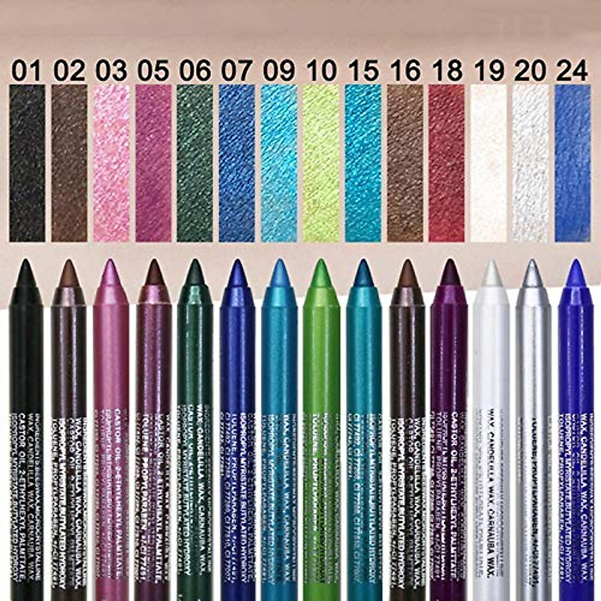 Multi Color Eyeshadow Eyeliner, Metallic Glossy Smoky Eyeliner, Long Lasting Professional Eye Makeup Eyeliner Waterproof Eyeliner Pen Eye Cosmetics Makeup Tools (03 pink)