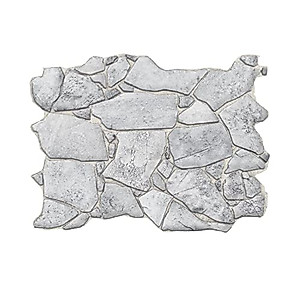 Retro-Art 3D Wall Panels, Pack of 8, Wild Stone in Grey, PVC, 17.5" x 23.75", Cover 23.09 sq.ft. 562WG