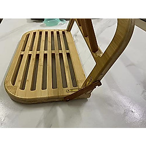 MEUHIIS Bamboo Baby Bottle Drying Rack Space Saving,Travel Baby Bottle Rack Dryer Holder Portable Countertop Bottle Dryer Rack Organizer,Bamboo Drying Rack for Bottles,Cups,Pacifiers and Accessories