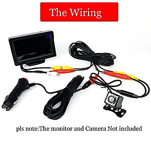 Universal 12V 24V Car Cigarette Lighter 7m Video Wire Cable + 3m RCA Video Power Cable Adapter Plug with Switch Power Cord for Rearview Camera Connect Car Monitor Power Wire Adapter Plug Easy Install