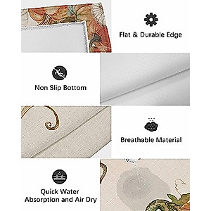 Fall Pumpkin Outdoor Rug for Patio/Deck/Porch, Non-Slip Area Rug 5 x 8 Ft, Thanksgiving Autumn Maple Leaf Colorful Pumpkin Indoor Outdoor Rugs Washable Area Rugs, Reversible Camping Rug Carpet Runner