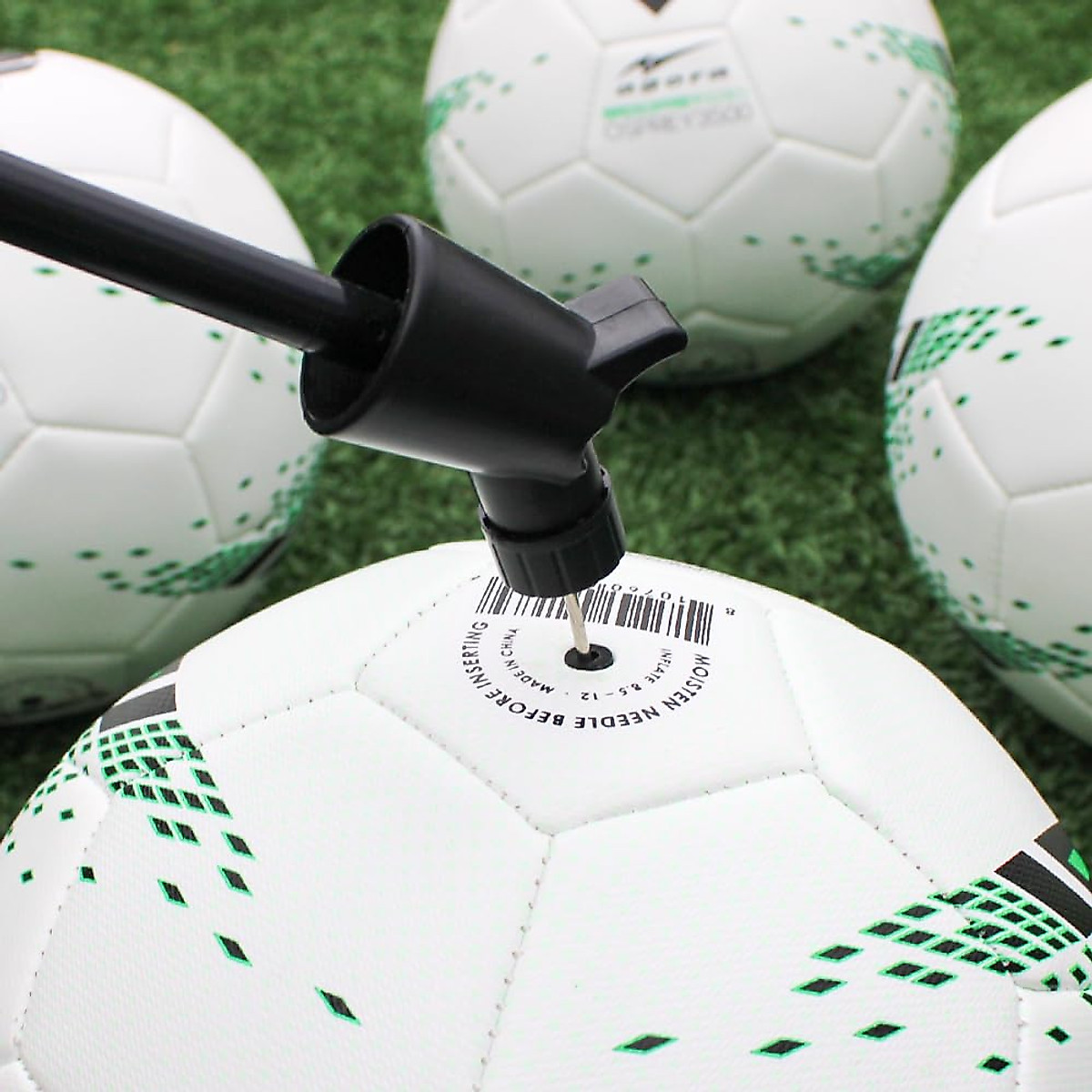 AGORA 7.5" Compact Double-Action Handheld Ball Pump with Needle - Push & Pull Inflating System - Great for Basketballs, Footballs, Volleyballs, and Soccer Balls