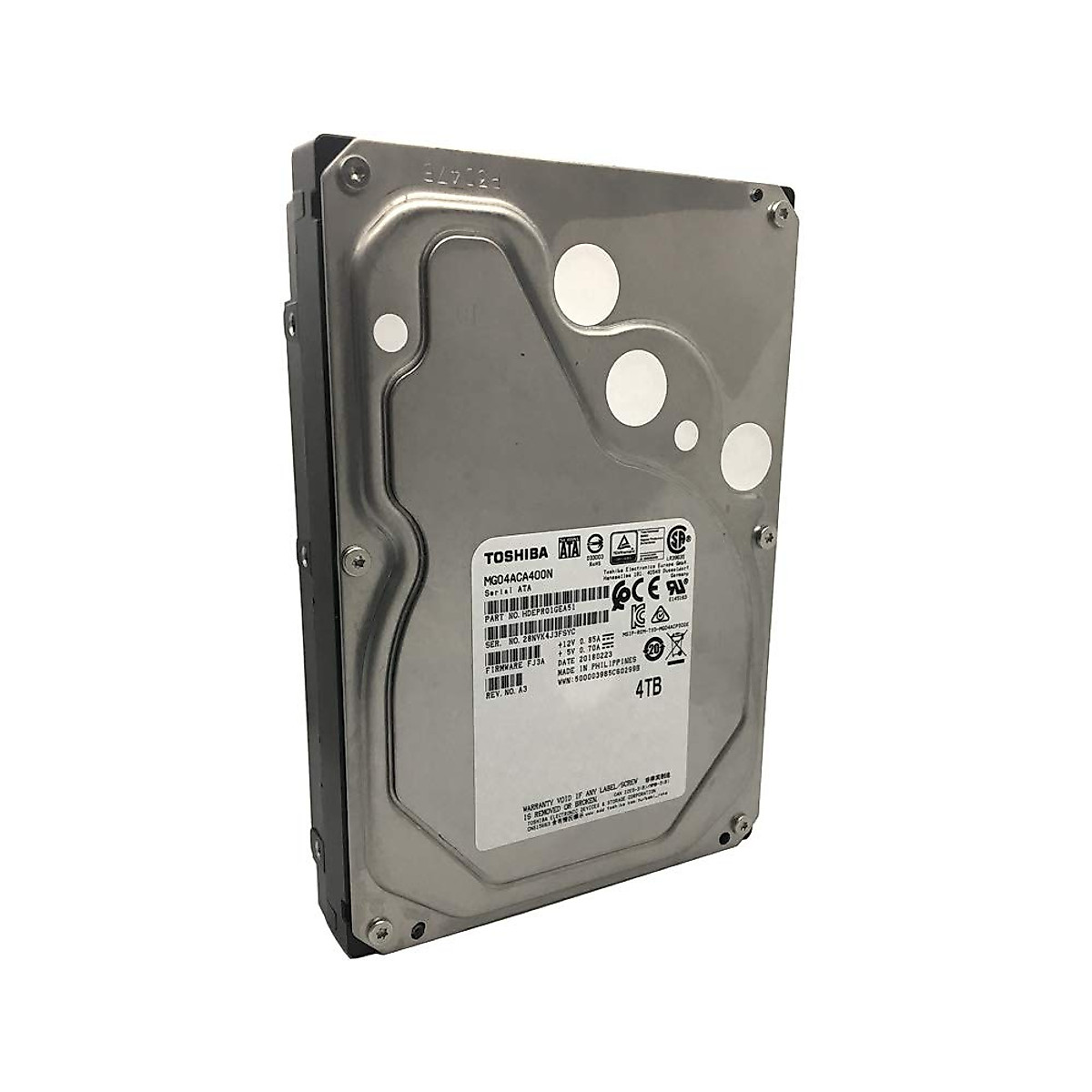Toshiba MG04ACA400N 4TB 64MB Cache 7200RPM SATA III 6.0Gb/s 3.5" Internal Enterprise NAS Hard Drive (Renewed)