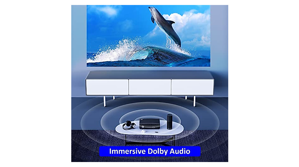 NexiGo PJ20 Outdoor Projector - 1080P & Bright for Home & Outdoors