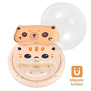 HRNAKDFKL Portable Charger - Cute Power Bank Emergency Charging 2 Pack 800mAh USB C iOS Power Bank with LED Night Light External Battery Pack Charger Compatible with iPhone & Type C (USB C & iOS)