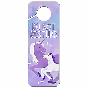GRAPHICS & MORE Magical Mom Unicorn and Baby Plastic Door Knob Hanger Sign