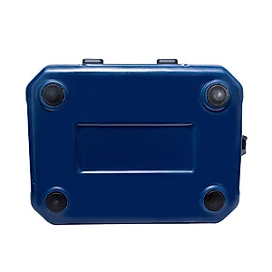 CAMP-ZERO 16L Tall Cooler/Ice Chest with 2 Molded-in Cup Holders & Folding Aluminum Handle | Thick Walled, Freezer Grade Cooler with Secure Locking System & Removable Divider (Navy Blue)