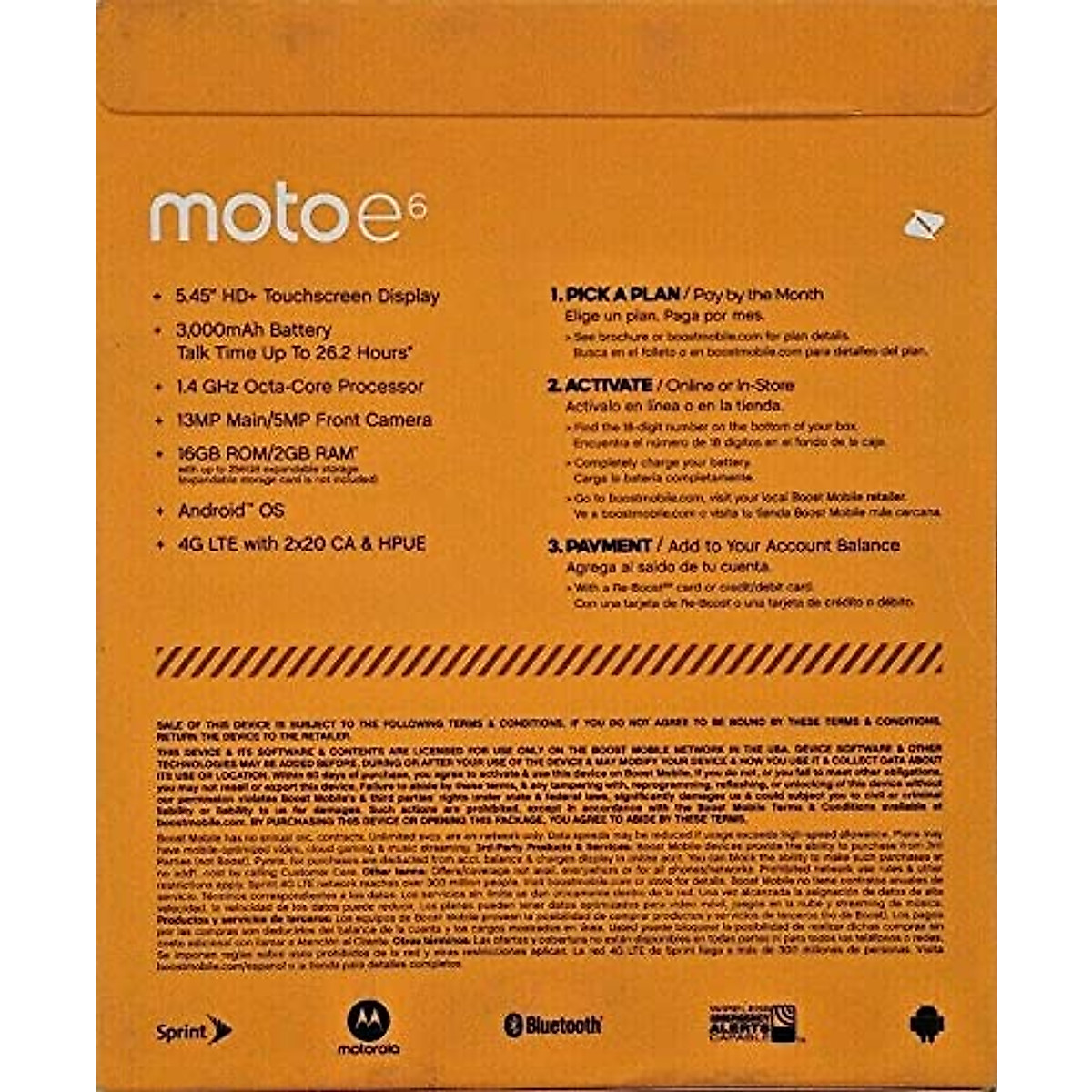 Boost Mobile Motorola Moto e6 16GB Prepaid Smartphone