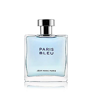 Jean Marc Paris Paris Bleu Homme Eau de Toilette Spray, 3.4 fl. oz., blue, Men's Cologne, Fresh Cologne, Notes of Bergamot, Lavender and Leather