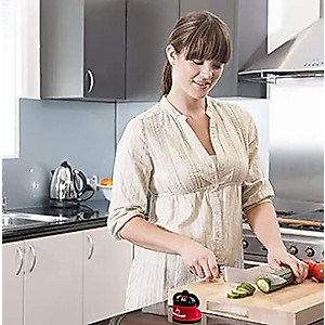 Knife Sharpeners, Mini Knife Sharpener with Suction Base, Pocket Knife Sharpeners Suitable for Most Blade Types, Small Knife Sharpener for Kitchen and Camping, Red