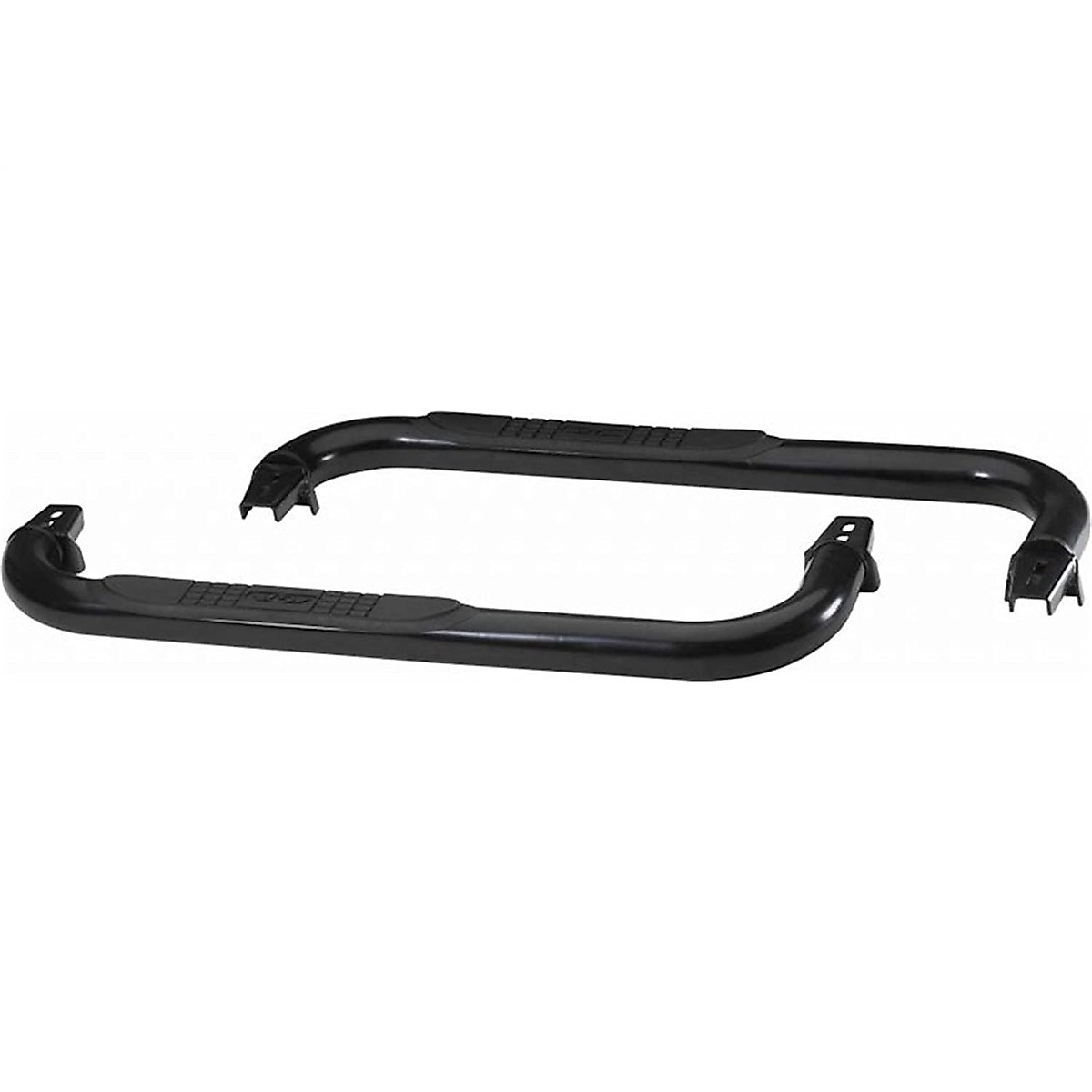 Rampage Step Bars with No-Slip Step Pad | Pair, 3" Round Bent Steel, Textured Black | 8625 | Fits 1997 - 2006 Jeep Wranglers YJ & TJ