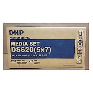 DNP 5x7 Media for DS620A Printer (Total of 460 Prints). Paper and Ribbon Print kit. Comes with Free Samples of Our Photo FOLDERS (EVENTPRINTERS Brand).