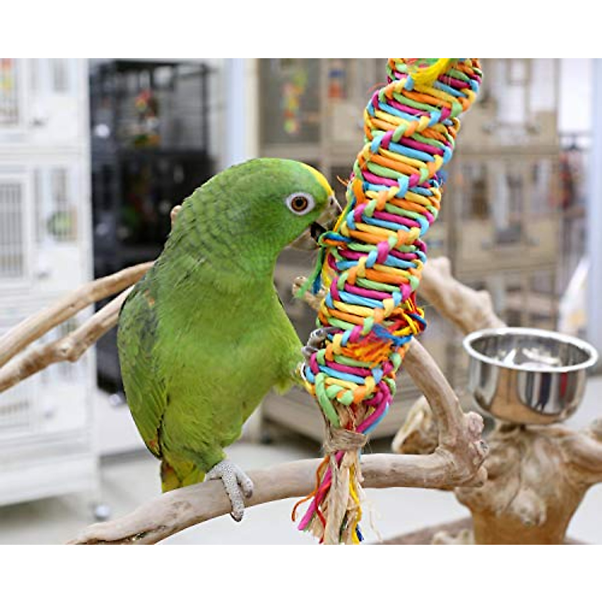 Rainbow Weave Shreddable Parrot Toy (Choose a Size) (Large)