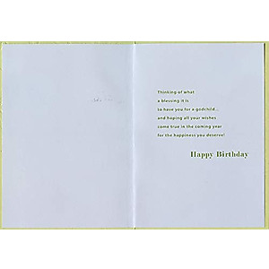 Small Bird in Tree Hand Embellished - Designer Greetings Birthday Card for Godchild