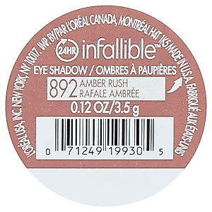 L'Oreal Paris Infallible 24 Hour Waterproof Shadow, Amber Rush, 0.12 Oz.
