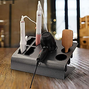 JAXPETY Versatile Tabletop Blow Dryer Holder ,Hair Tool Organizer,Hair Dryer Stand for Barber Bathroom Bedroom, Black