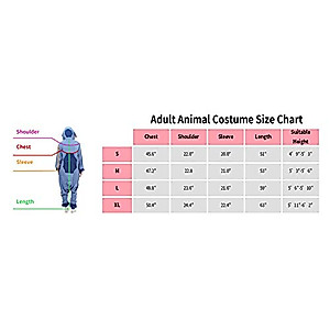 OGU' DEAL Unisex-adult Onesie Pajamas Stitch Animal Sleepwear for Halloween Party Costumes,Daily Cartoon Outfit(Blue,XL)