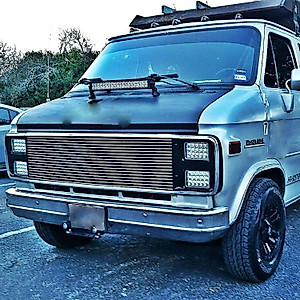 Dot Approved 4x6 Inch LED Headlights Hi/Lo Sealed Beam Replace Projector Rectangular H4651 H4652 H4656 H6545 Headlamp Peterbil KW Kenworth Freightinger Ford Probe Chevy Oldsmobile Cutlass 4PCS