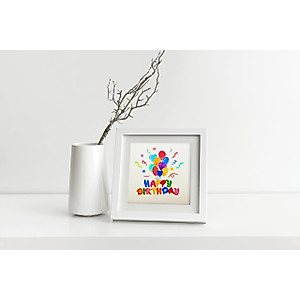 Happy Birthday Balloons, Quilling Card 3D,Unique Dedicated Handmade, Design Greeting Card for Birthday, Valentine's Day, Mothers Day, Spring, Fathers Day, Graduation, Wedding, All Occasion,6"x6"