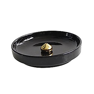 JISADER Round Cone Plate,Ceramic Buddha Furnace Burner Holder for Patio,Living Rooms,Garden Terraces Outdoor
