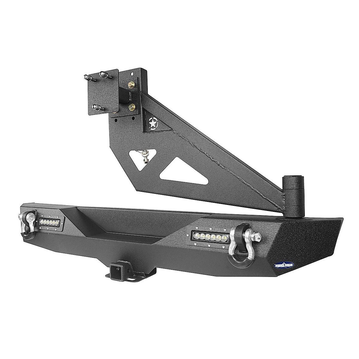 u-Box Wrangler JL Rear Bumper w/Tire Carrier & Hitch Receiver Compatible with Jeep Wrangler JL & JLU 2018-2025