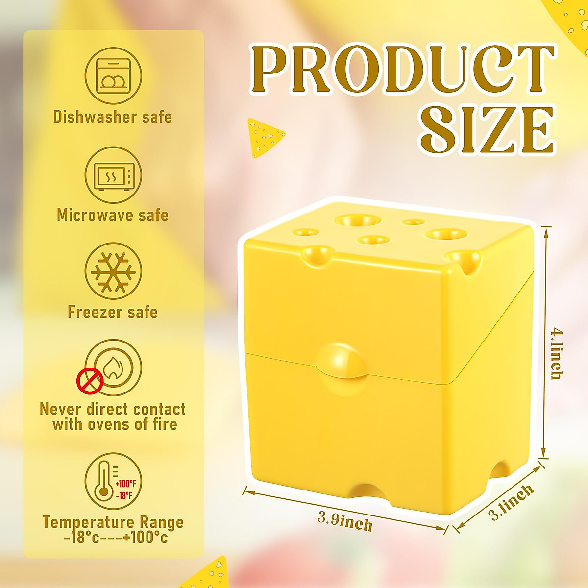 Uiifan 2 Pcs Sliced Cheese Storage Container with Flip Lid Cow Cheese Slice Crisper Butter Storage for Refrigerator Cheese Slice Holder with Lids Plastic Cheese Box for Fridge Airtight Food