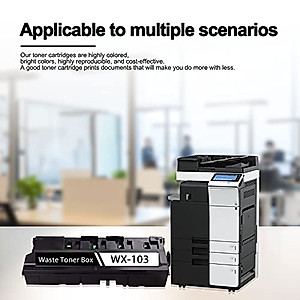ARGINK WX103 Compatible WX-103 (A4NNWY1) WX103 Waste Toner Box Replacement for Konica Minolta bizhub 224e 284e 308 364e 368 454e 458 554e 558 C224 C224e Printer, (2 Pack, Black)