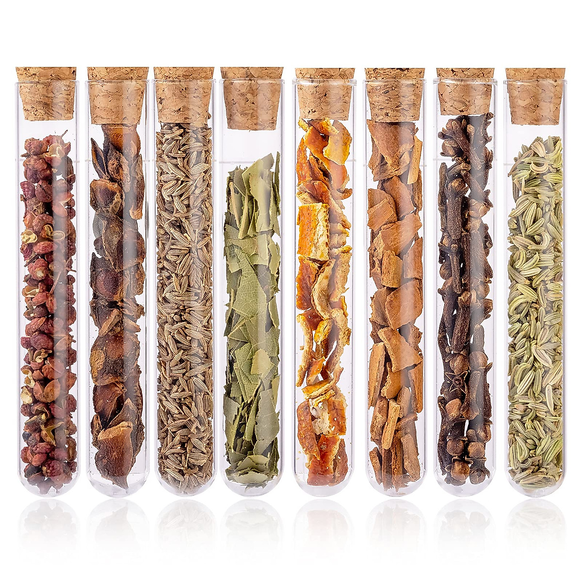 Ackers 30pcs 13ml Clear Plastic Test Tubes with Cork Stoppers, 15×100m for Scientific Experiments, Plant Propagation and Holiday Gifts