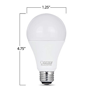 Feit Electric 100W LED Light Bulb, Adjustable Wattage 30/70/100W Equivalent, A21 LED Bulb, Non Dimmable, 22 Year Life, 1600 Lumen, 2700k Soft White, Bright LED Light Bulb, A30/100/927CA