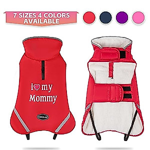 Doglay Cute Dog Coat, Warm Dog Winter Jacket Reflective Waterproof Dog Winter Coat with Thicken Fleece, Puppy Coat for Small Medium Large Dogs.