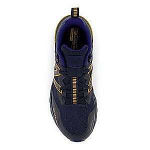 New Balance Men's Dynasoft Nitrel V4 Trail Running Shoe, Black/Yellow/Blue, 11 X-Wide