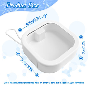 MOYACA Hair Tie Organizer Box QTip Holder Canister with Lid for Cotton Pads Swabs, Floss, Hairpins, Jewelry Crafts Holder Portable Travel Dispenser Container Storage Small Items on Desktop, White