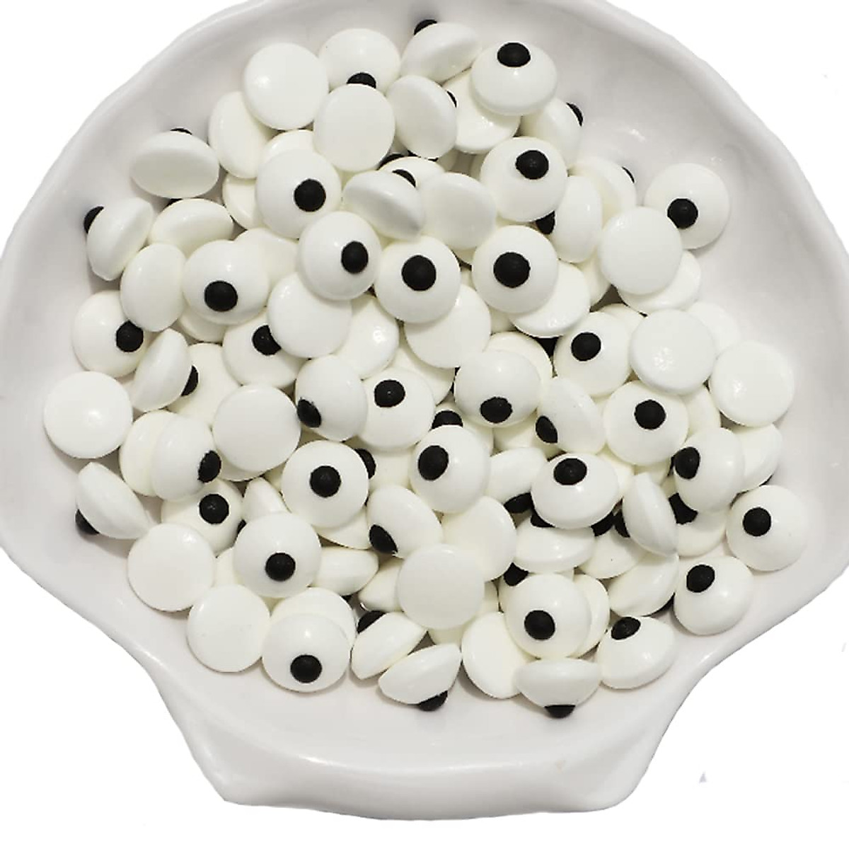 Eastron Edible Small Candy Eyeballs Eyes Cake Cupcake Toppers Cookie Decorations Dessert Sprinkles for Halloween Christmas Birthday Party Supplies 2.75 Ounce