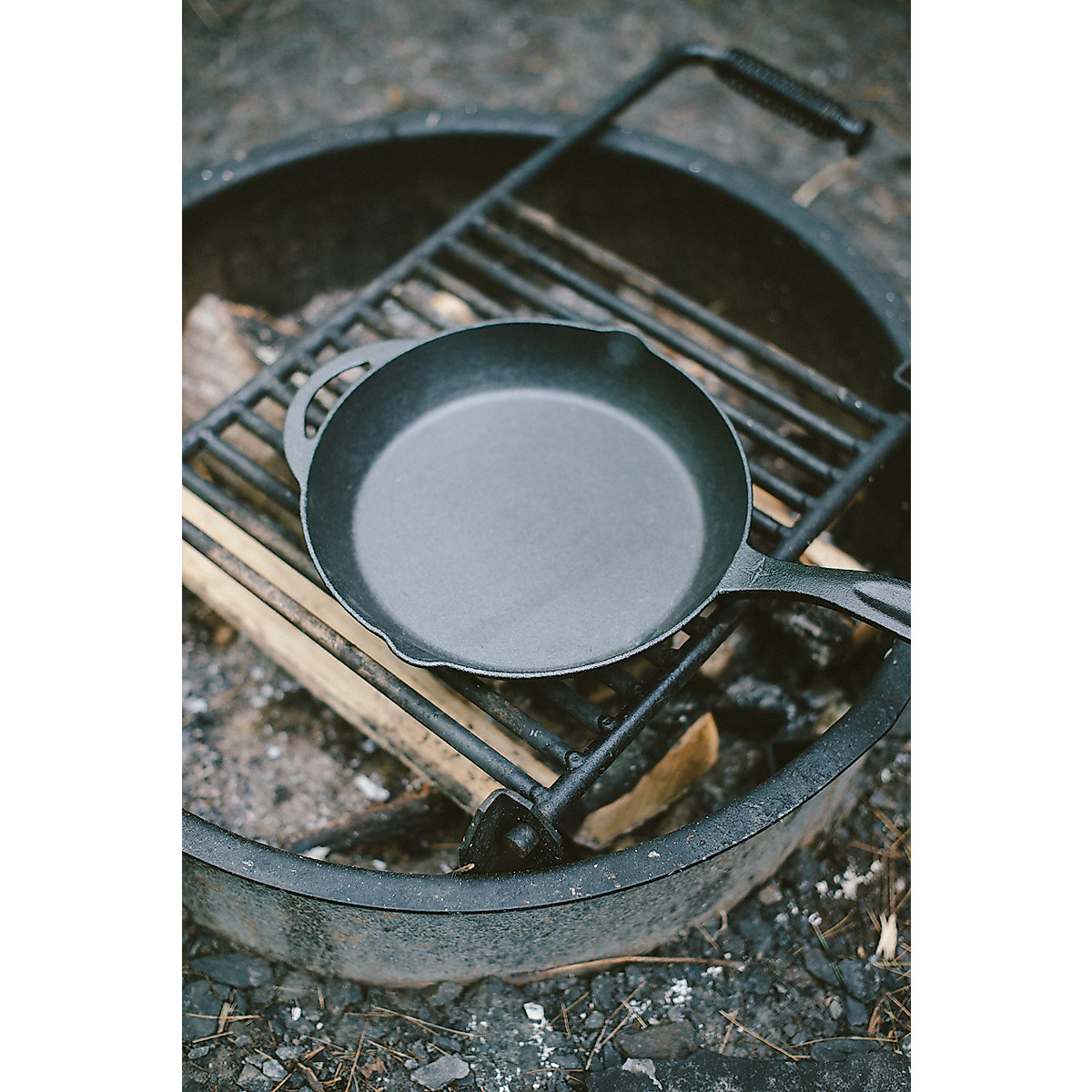Barebones 12-Inch Cast Iron Skillet - Non Stick Frying Pans - Camping Skillet