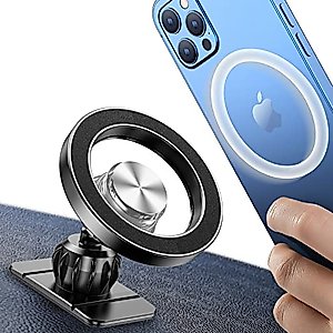 Coolpow for iPhone Magsafe Phone Mount,【Super Strong Magnet】 Magnetic Phone Holder for Car 【360° Rotation】 Magsafe Dashboard Mount Holder for Car Dash Fit iPhone 14 Pro Max 13 12 Plus All Cell Phone