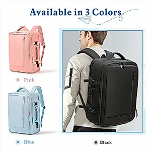 Yostorrie Large Travel Backpack for Men Women, 40L Airline Approved Carry on Backpack as Personal Item Size, Expandable Suitcase Backpack with Shoe Compartment, Waterproof Business Bag for 17in Laptop