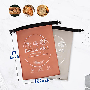 2 Pack Reusable Bread Bags for Homemade Bread with Beeswax Wraps for Food, Sourdough Bread Baking Supplies, Sourdough Bread Bags & Beeswax Wrap for Bread Storage