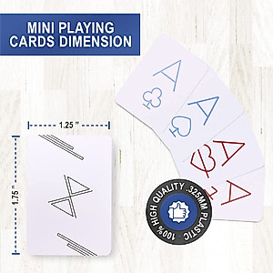 tny 2 - Ultra Mini Waterproof Playing Cards with Custom Plastic Case, Full Card Deck of Cards with Minimalistic Modern Design, Truly Mini Playing Cards for Cardistry, Board Games, Throwing, Casinos